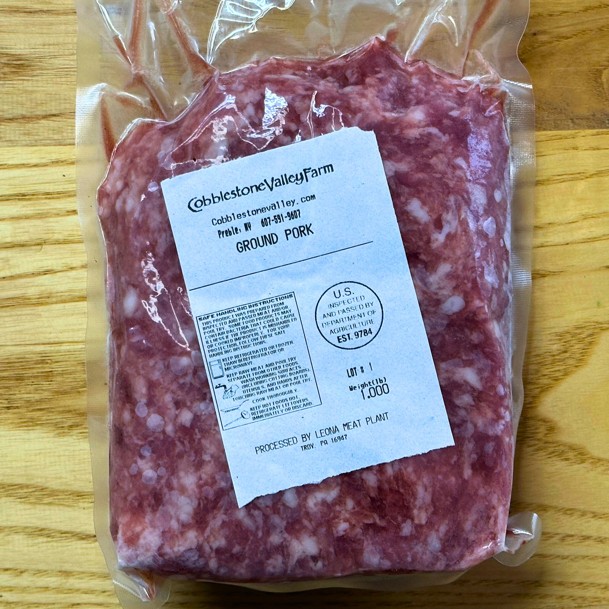 Ground Pork — Cobblestone Valley Farm