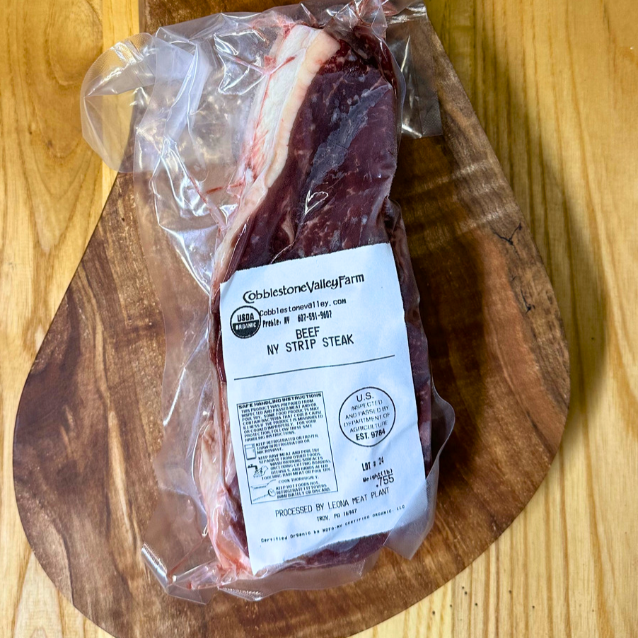 New York Strip 2/pkg — Cobblestone Valley Farm